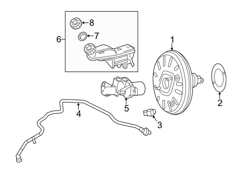 Mercedes Brake Master Cylinder 2464300301 Genuine Mercedes-Benz 2464300301