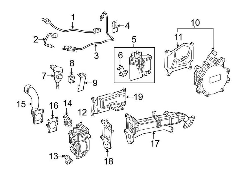 Mercedes Vapor Canister 2464700359 Genuine Mercedes-Benz 2464700359