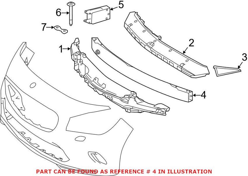 Mercedes Crossmember – Front 2466201100 Genuine Mercedes-Benz 2466201100