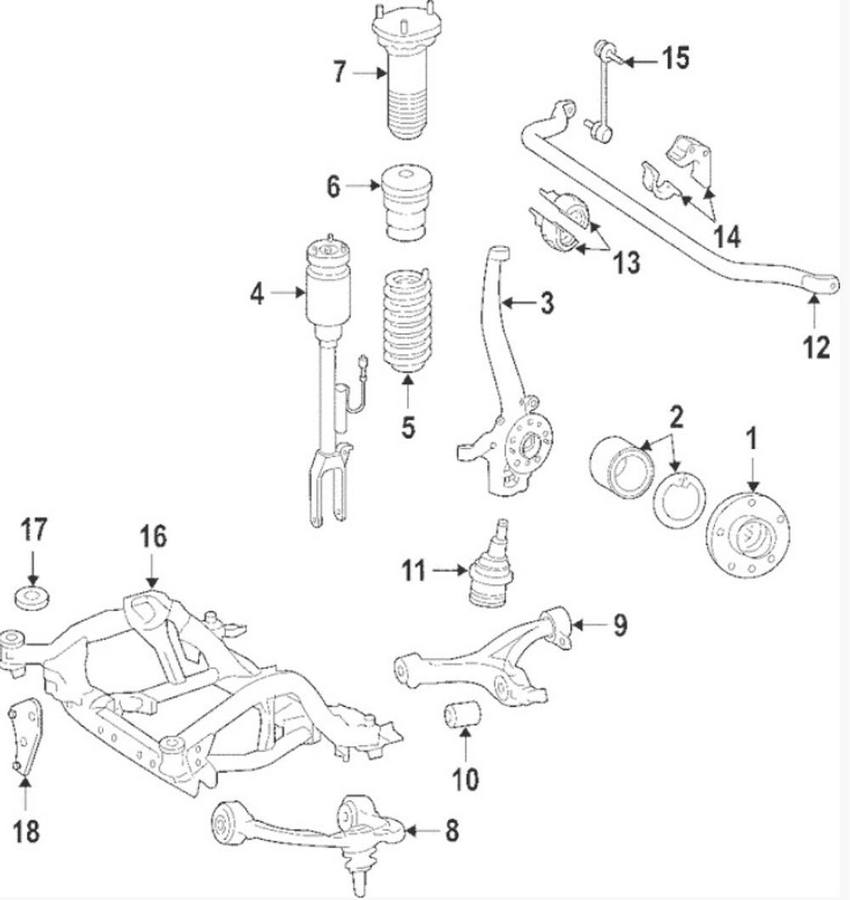 Mercedes Shock Absorber – Front 2513200330 Genuine Mercedes-Benz 2513200330