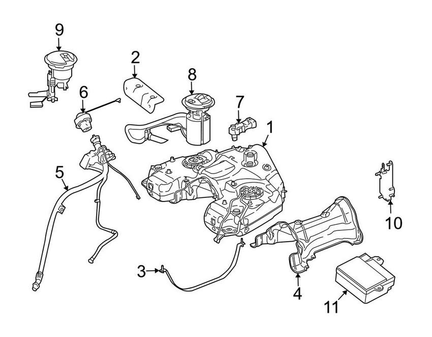 Mercedes Electric Fuel Pump – Driver Left 2514700190 Genuine Mercedes ...