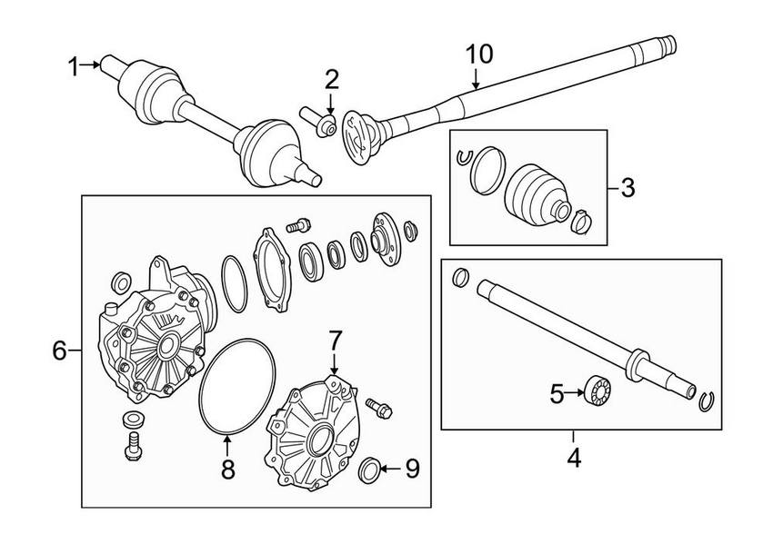 Mercedes CV Axle Assembly – Front Passenger Right 2533302200 Genuine ...