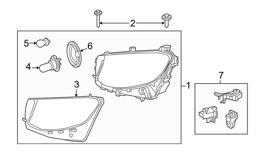 Mercedes Headlight – Driver Left 2538201961 Genuine Mercedes-Benz ...