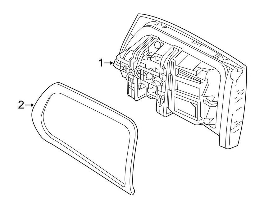 Mercedes Tail Light Assembly – Passenger Right Inner 2539063000 Genuine ...
