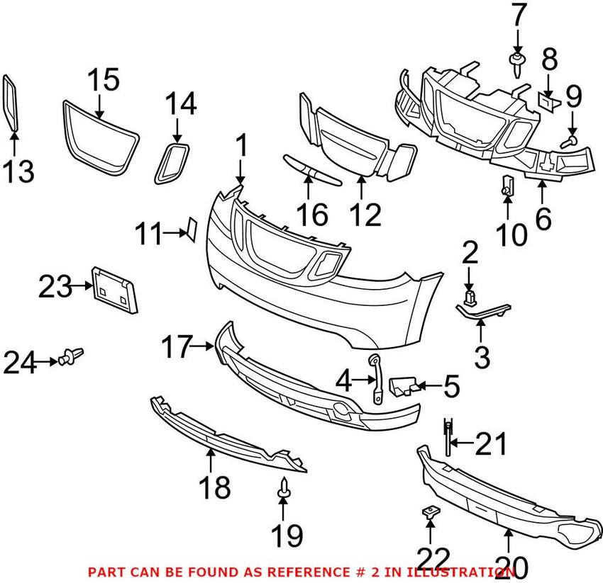 Bumper Trim Clip Genuine Saab 25704358