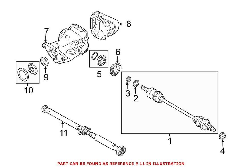 Drive Shaft – Rear Genuine BMW 26107589128