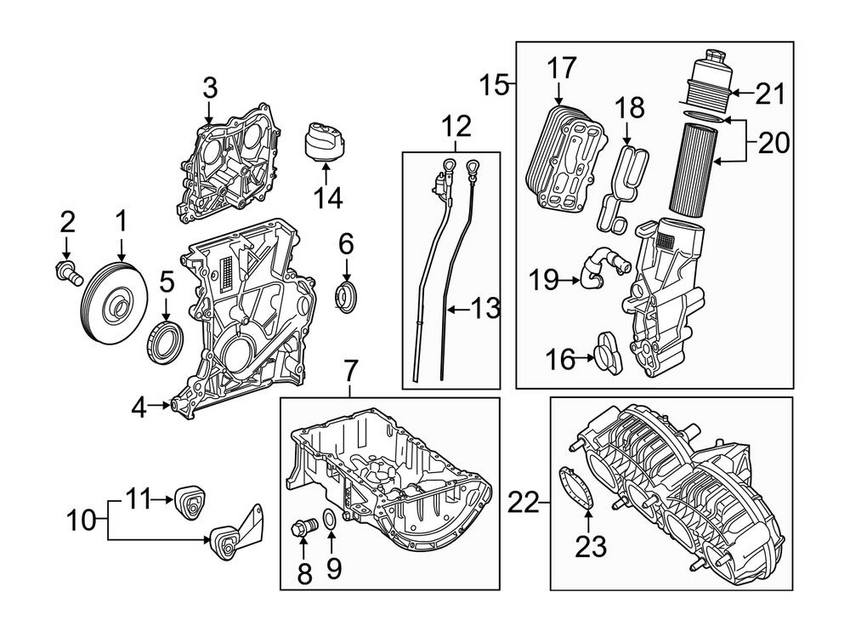 Engine Timing Cover Genuine Mercedes-Benz 2700150200