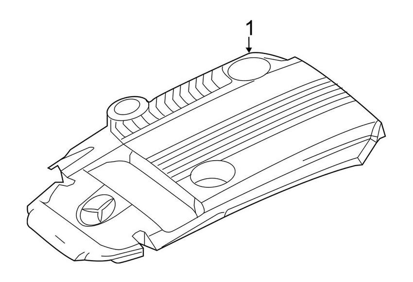 Mercedes Engine Cover 2710101267 Genuine Mercedes-Benz 2710101267