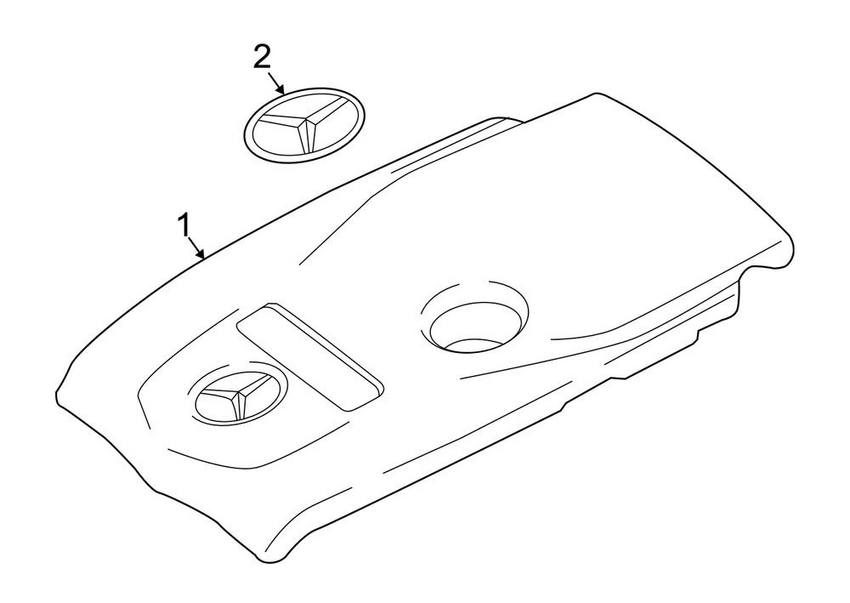 Mercedes Engine Cover 2740106707 Genuine Mercedes-Benz 2740106707