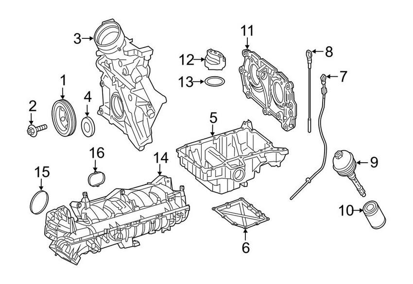 Mercedes Engine Intake Manifold 2740900037 Genuine Mercedes-Benz 2740900037