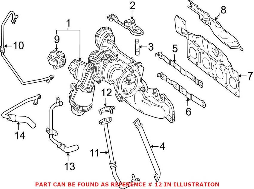 Mercedes Turbocharger Oil Line Gasket 2740960100 Genuine Mercedes-Benz ...