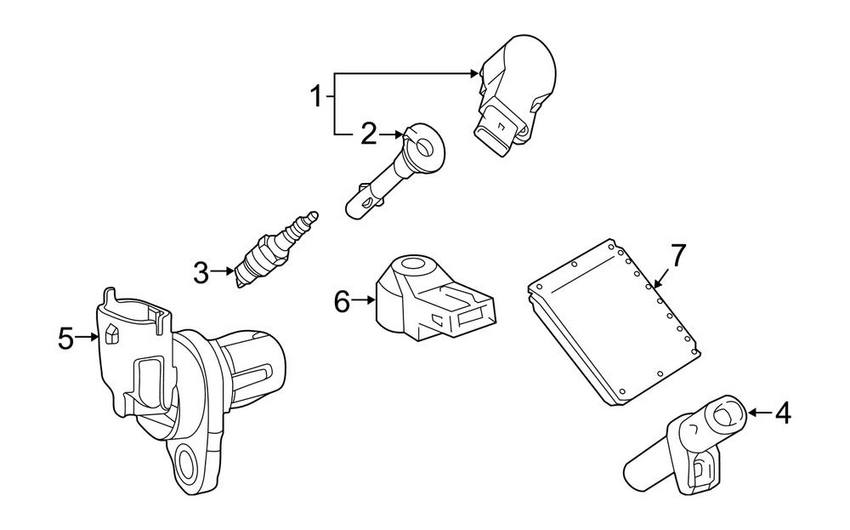 Mercedes Ignition Coil 2749061400 Genuine Mercedes-Benz 2749061400