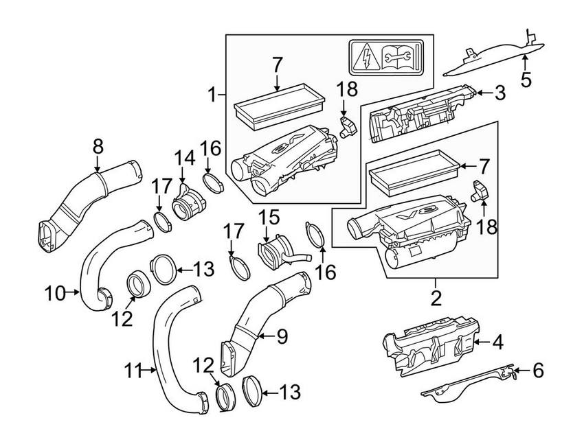 Air Filter and Housing Assembly – Driver Left Genuine Mercedes-Benz ...