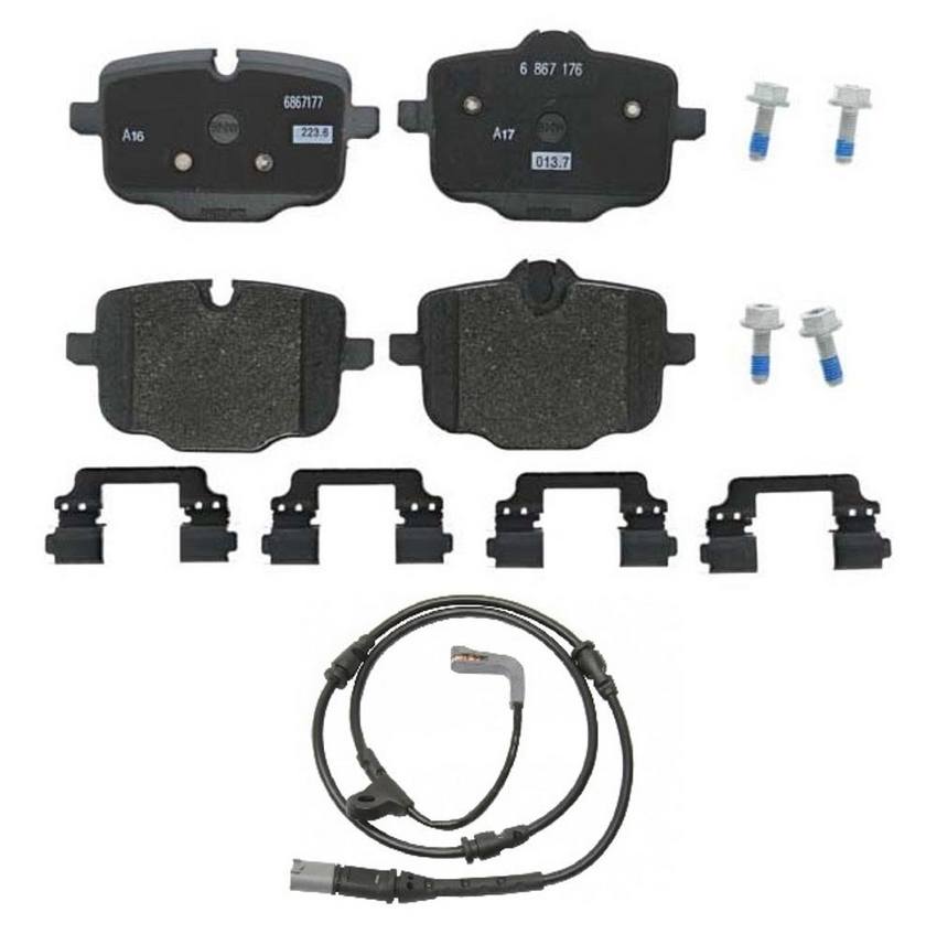 BMW Disc Brake Pad Set – Rear (w/ Sensor) Genuine BMW 2894078KIT