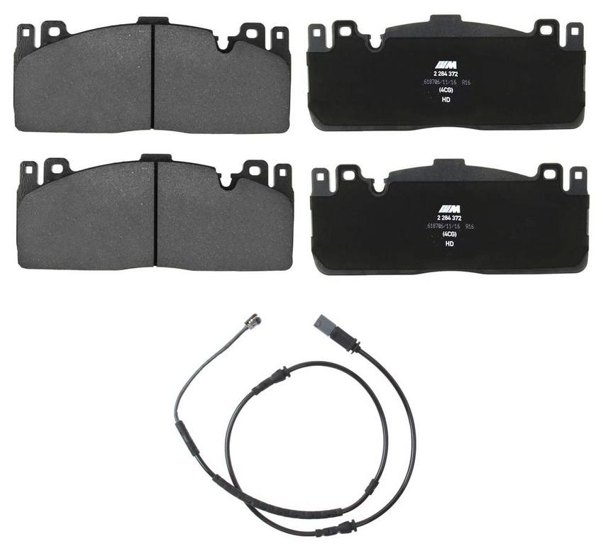 BMW Disc Brake Pad Set – Front (w/ Sensor) Genuine BMW 2894288KIT