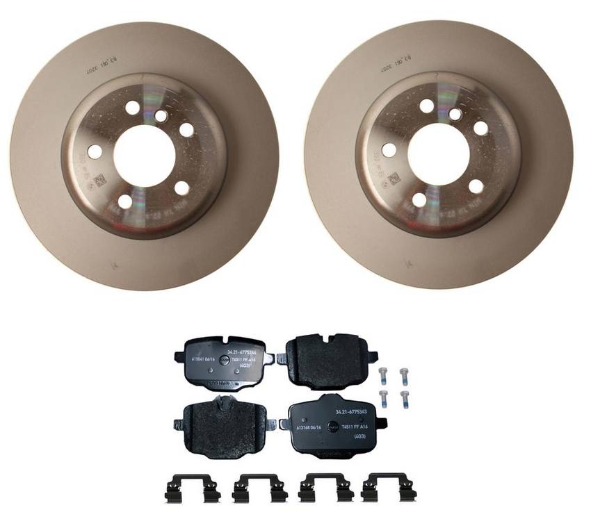 BMW Brake Kit – Pads and Rotors Rear (345mm) Genuine BMW 2894662KIT