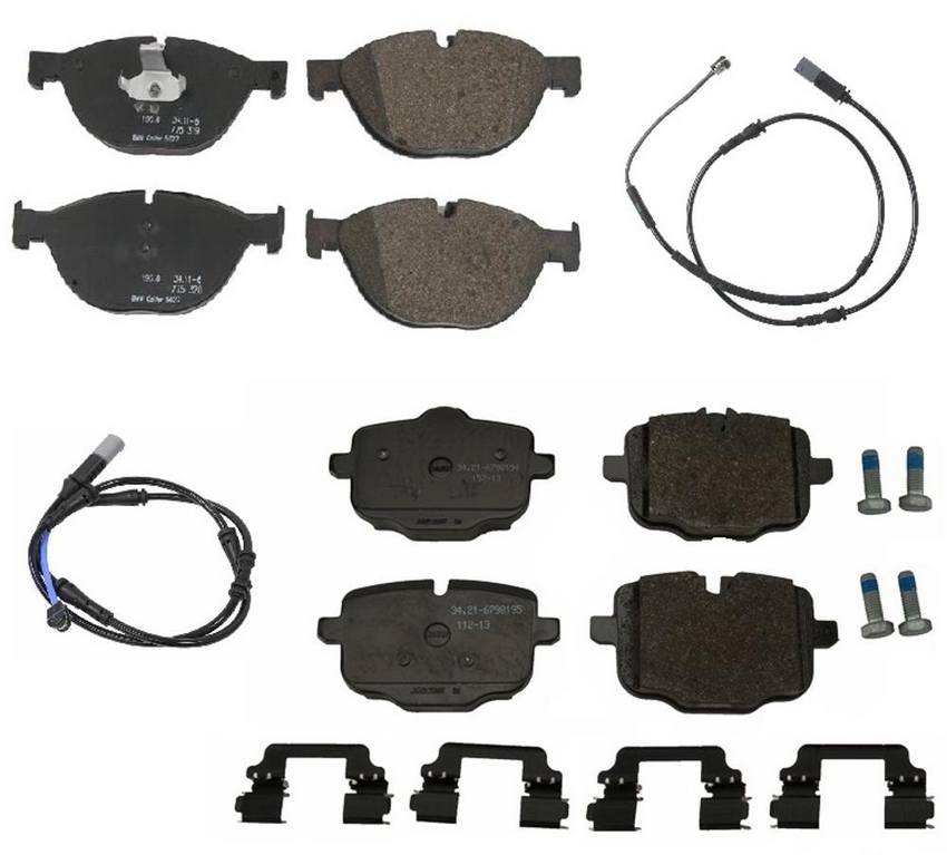BMW Disc Brakes Kit – Pads Front and Rear Genuine BMW 3023570KIT