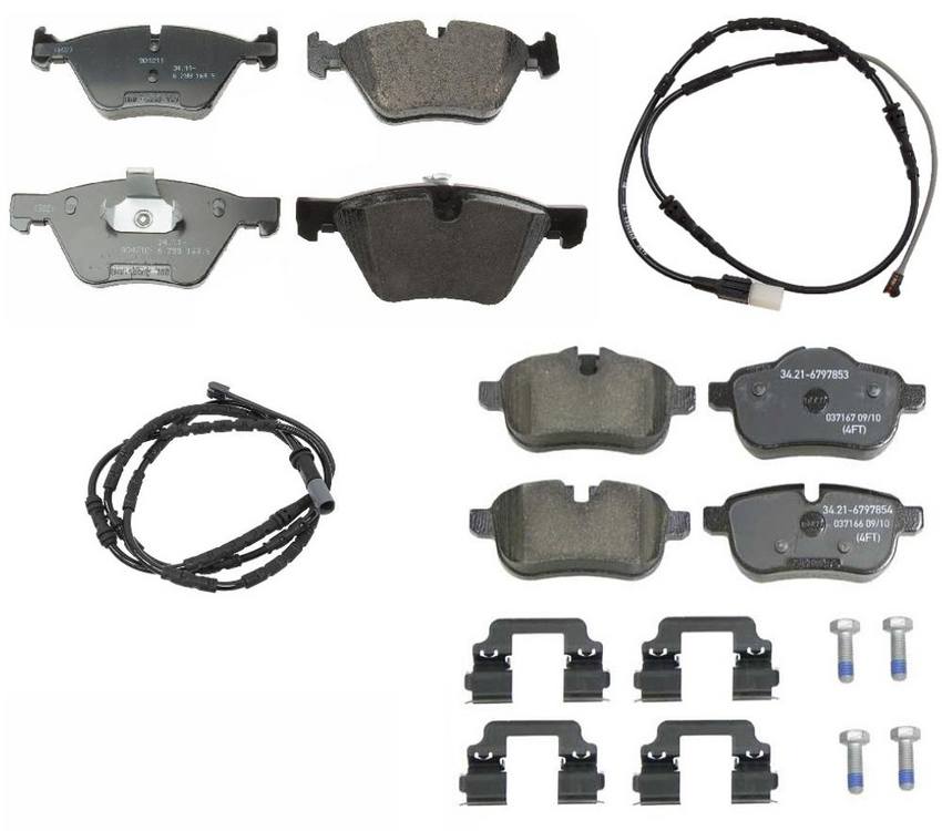 BMW Disc Brakes Kit – Pads Front and Rear Genuine BMW 3023694KIT
