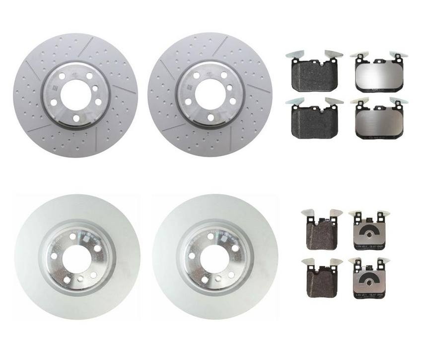 BMW Brake Kit – Pads and Rotors Front & Rear (340mm/345mm) Genuine BMW ...