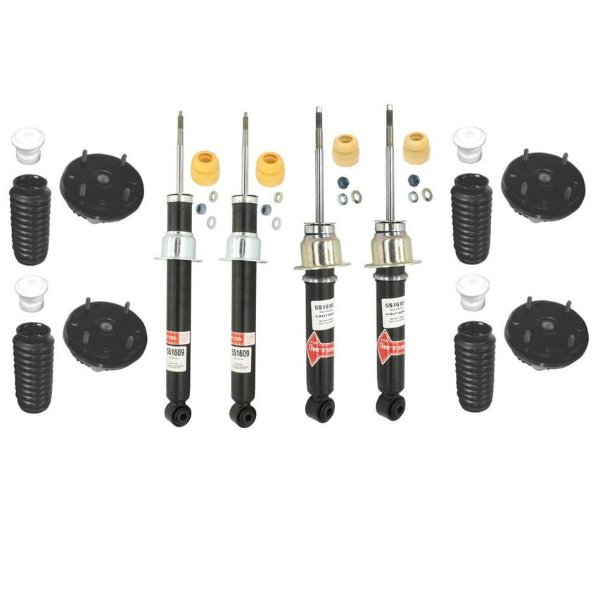 Jaguar Suspension Strut Assembly Kit – Front and Rear (Gas-a-just ...
