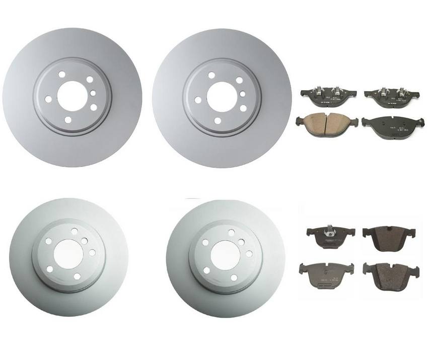 BMW Brake Kit – Pads and Rotors Front & Rear (365mm/345mm) Genuine BMW ...