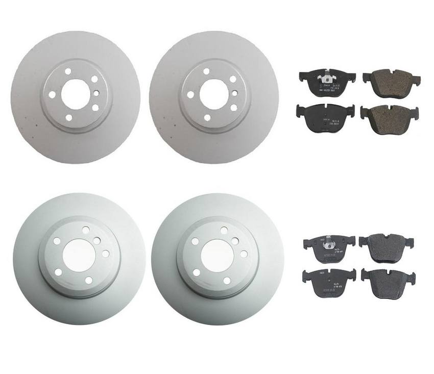 BMW Brake Kit – Pads and Rotors Front & Rear (348mm/345mm) Genuine BMW ...