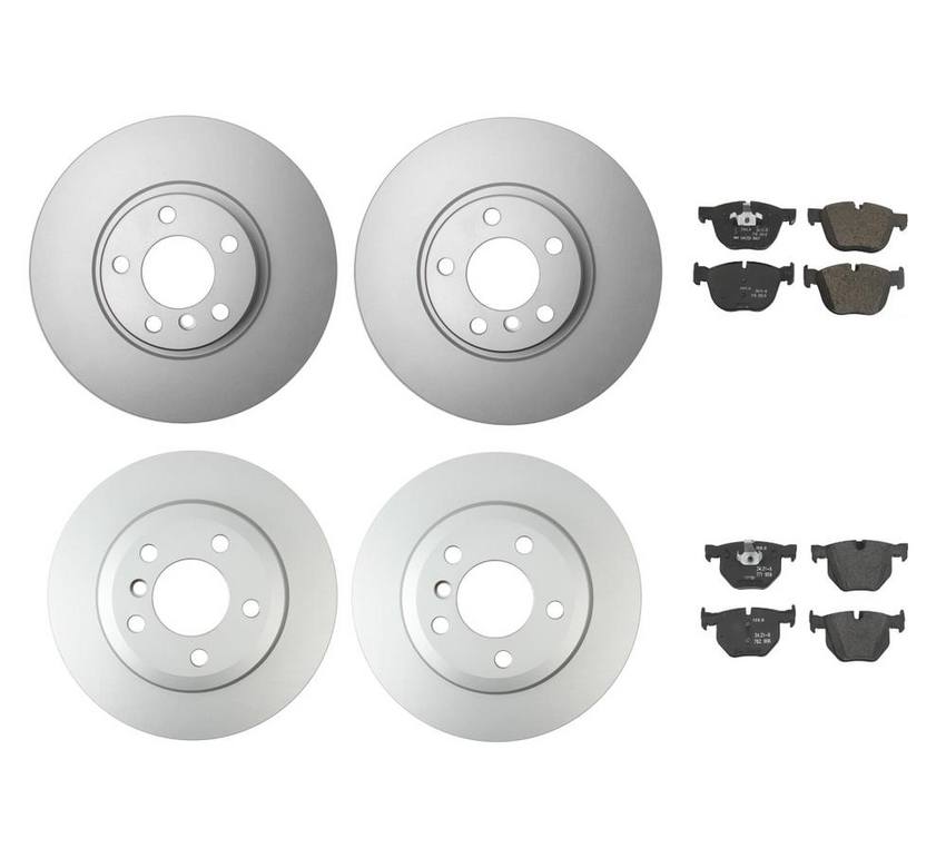 BMW Brake Kit – Pads and Rotors Front & Rear (348mm/320mm) Genuine BMW ...
