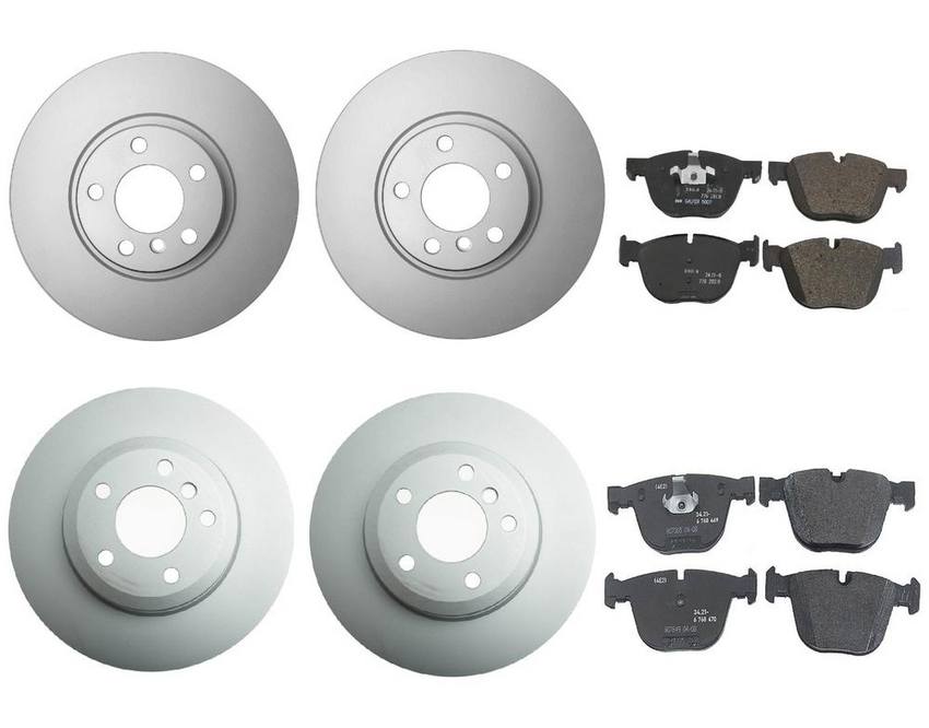 BMW Brake Pad and Rotor Kit – Front and Rear 348mm/345mm Genuine BMW BM ...