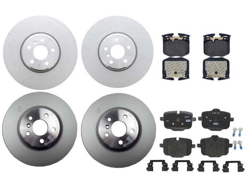 BMW Brake Kit – Pads and Rotors Front & Rear (348mm/345mm) Genuine BMW ...