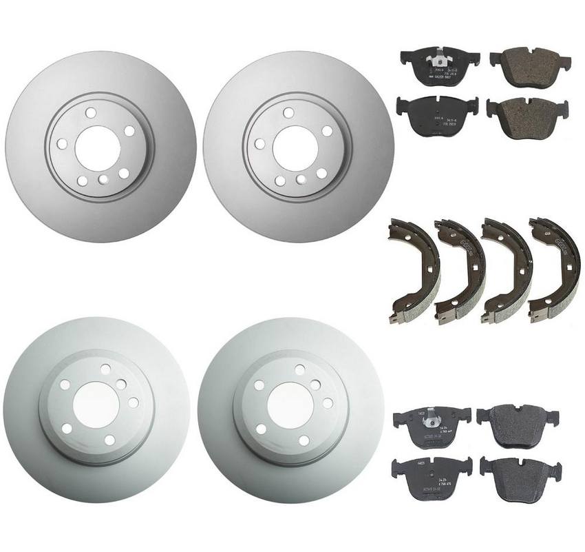 BMW Brake Pad and Rotor Kit – Front and Rear 348mm/345mm Genuine BMW BM ...