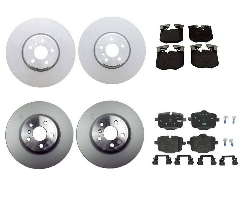 BMW Brake Kit – Pads and Rotors Front & Rear (348mm/354mm) Genuine BMW ...