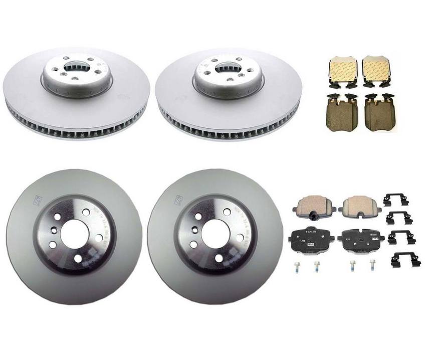 BMW Brake Kit – Pads and Rotors Front & Rear (374mm/345mm) Genuine BMW ...