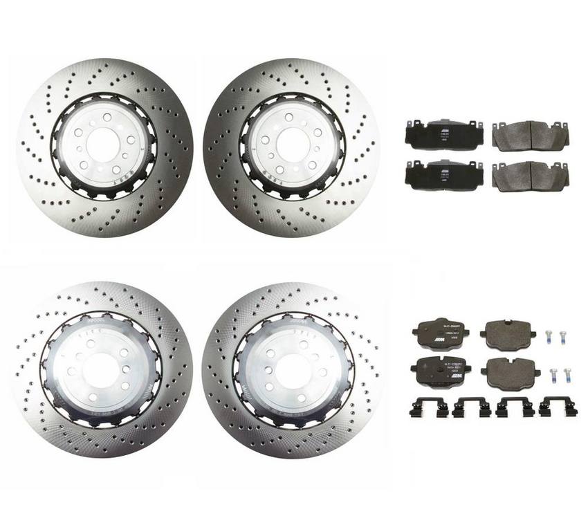 BMW Brake Kit – Pads and Rotors Front & Rear (400mm/396mm) Genuine BMW ...