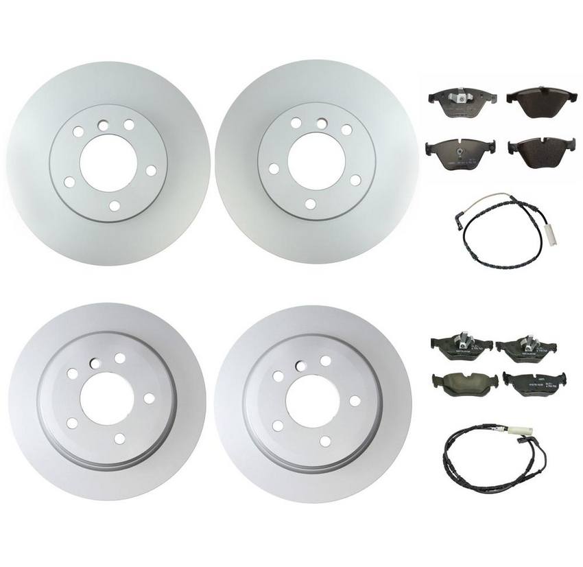 BMW Brake Kit – Pads and Rotors Front and Rear (312mm/300mm) Genuine ...