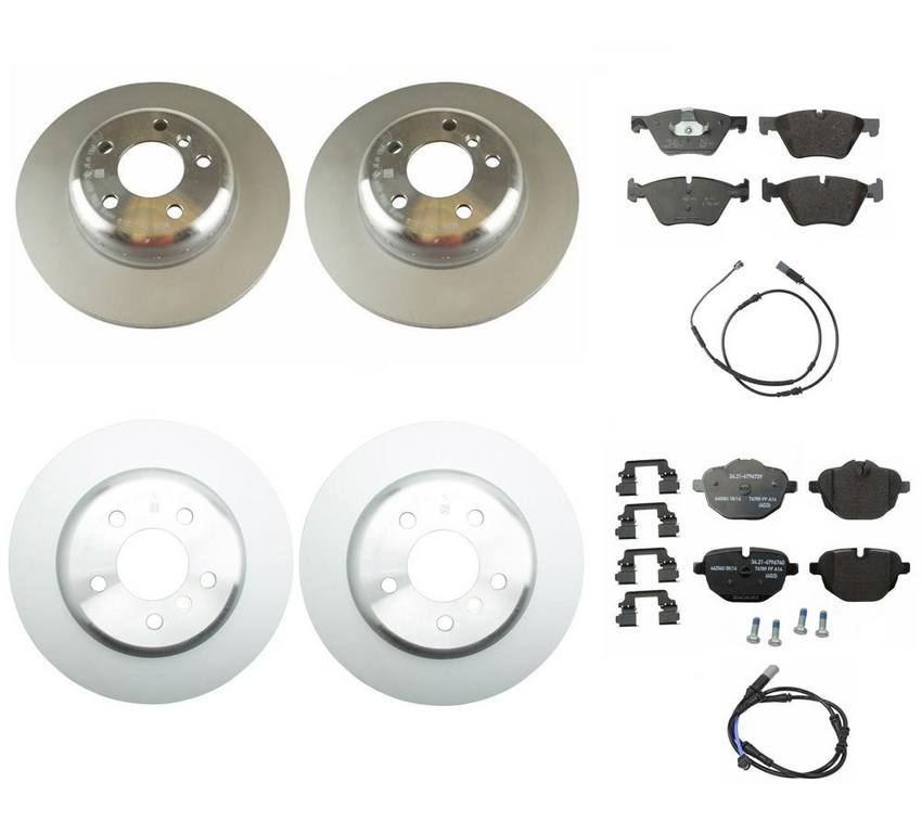 BMW Brake Kit – Pads and Rotors Front & Rear (330mm/330mm) Genuine BMW ...