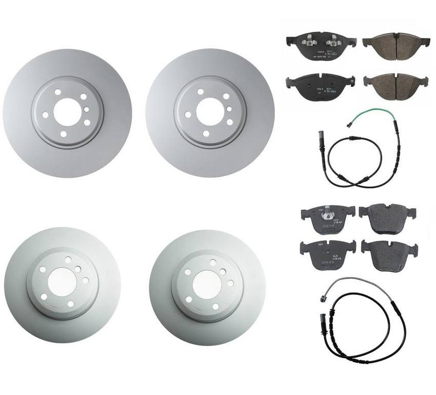 BMW Brake Pad and Rotor Kit – Front and Rear (365mm/345mm) Genuine BMW ...