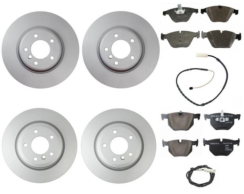 BMW Brake Pad and Rotor Kit – Front and Rear 348mm/336mm Genuine BMW BM ...