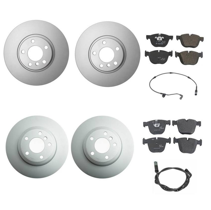 BMW Brake Pad and Rotor Kit – Front and Rear 348mm/345mm Genuine BMW BM ...