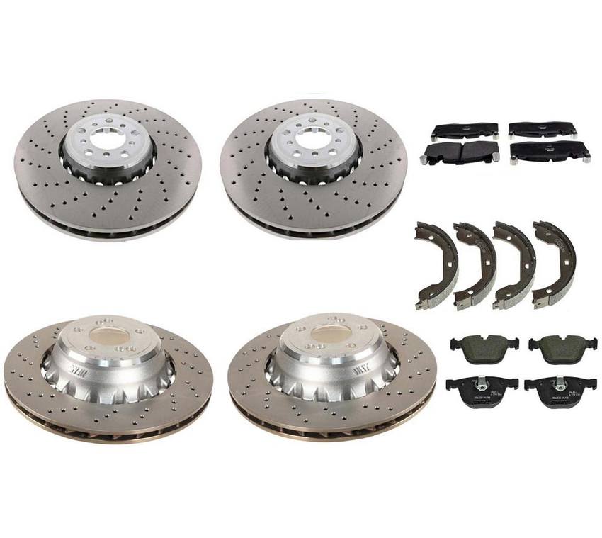BMW Brake Kit – Pads and Rotors Front and Rear (395mm/385mm) Genuine ...