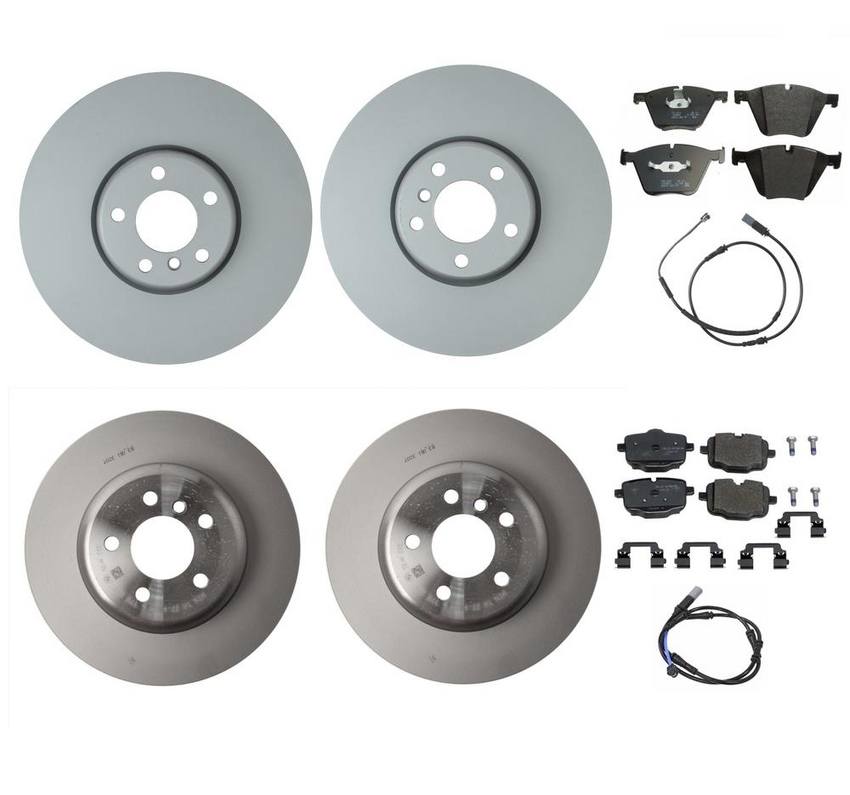 BMW Brake Kit – Pads and Rotors Front & Rear (374mm/345mm) Genuine BMW ...