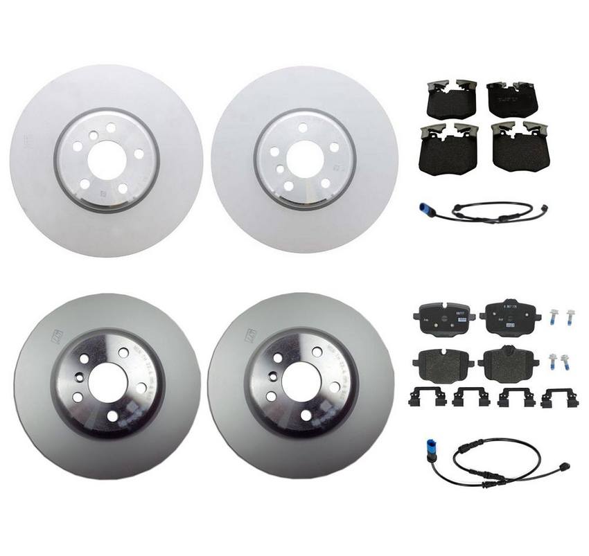 BMW Brake Kit – Pads and Rotors Front & Rear (348mm/345mm) Genuine BMW ...