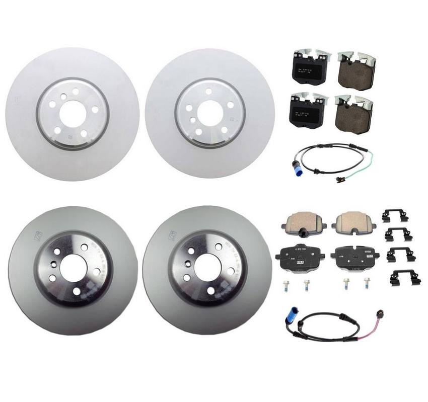 BMW Brake Kit – Pads and Rotors Front & Rear (348mm/345mm) Genuine BMW ...