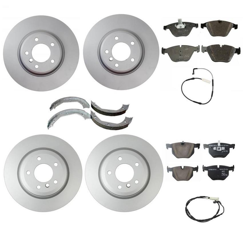 BMW Brake Kit – Pads and Rotors Front & Rear (348mm/336mm) Genuine BMW ...