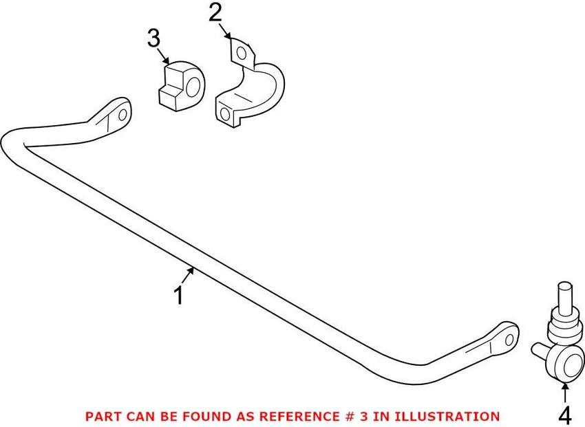 Volvo Sway Bar Bushing – Front (22mm) 30736723 Genuine Volvo 30736723