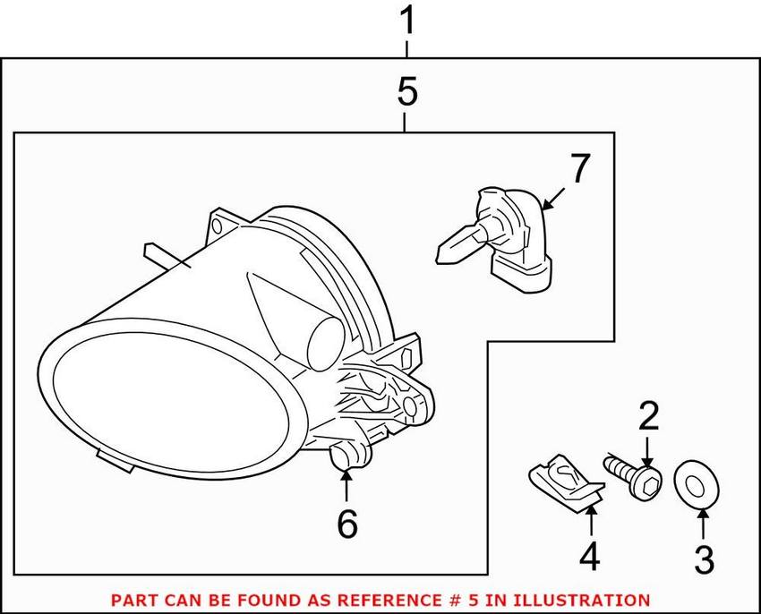 Volvo Foglight Assembly – Driver Side 30764930 Genuine Volvo 30764930