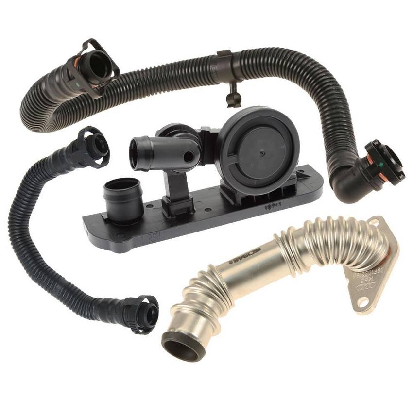 Audi VW Engine Crankcase Breather Hose Kit 06F129101P Genuine VW/Audi ...