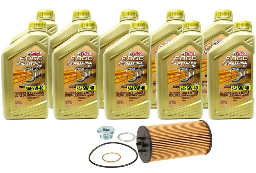 VW Engine Oil Change Kit – (5W-40) (10 Quart) N0138503 Genuine VW/Audi ...