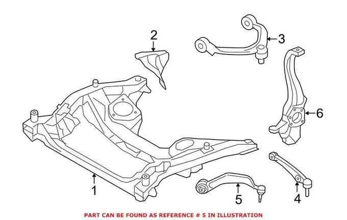 BMW Suspension Control Arm – Front Driver Left 31106861151 Genuine BMW ...