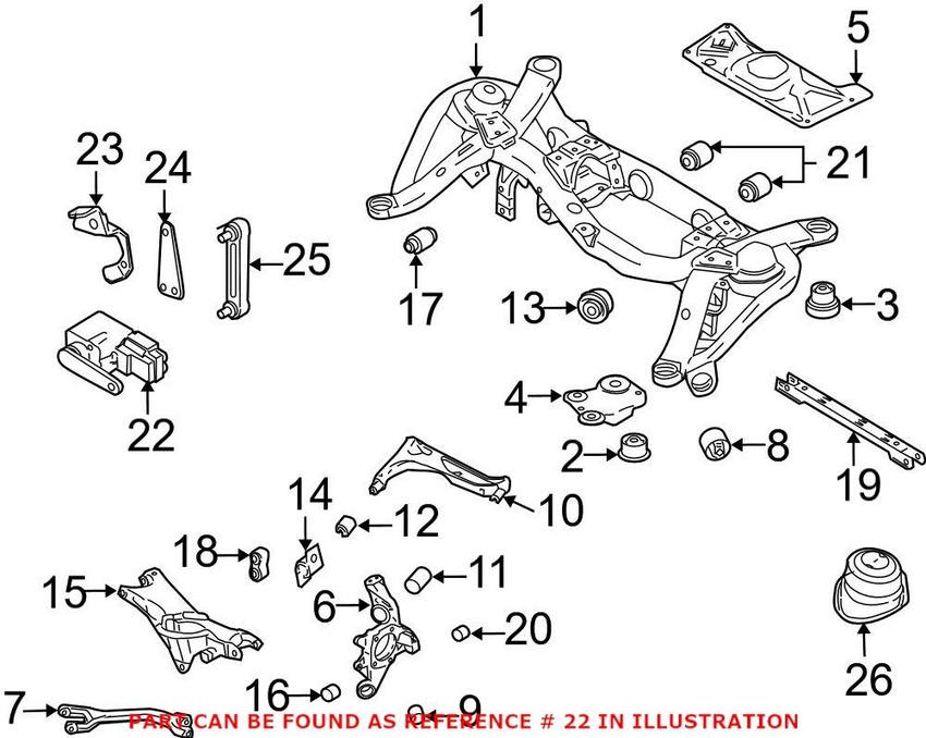 Headlight Level Sensor – Rear Genuine Volvo 31300198