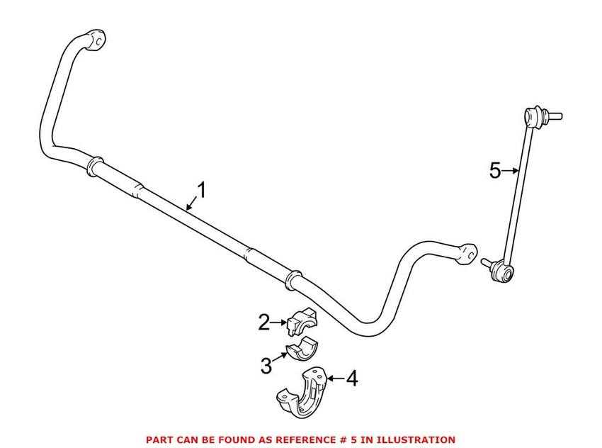 BMW Sway Bar End Link – Front Passenger Side 31302284644 Genuine BMW ...